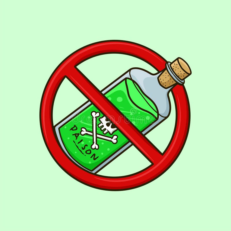 No Poison Cartoon Vector Illustration Stock Vector - Illustration of ...