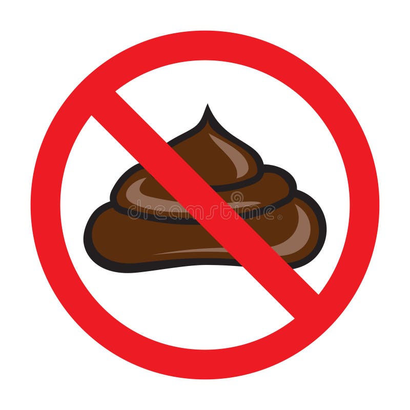 No pooping sign stock vector. Illustration of attention - 226626114