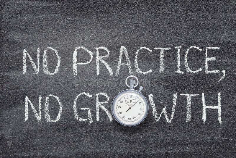 No Practice, No Growth Watch Stock Image - Image of stopwatch, progress ...