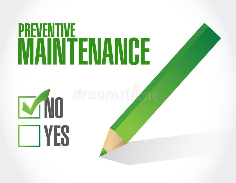 No Preventive Maintenance Sign Concept Stock Illustration ...