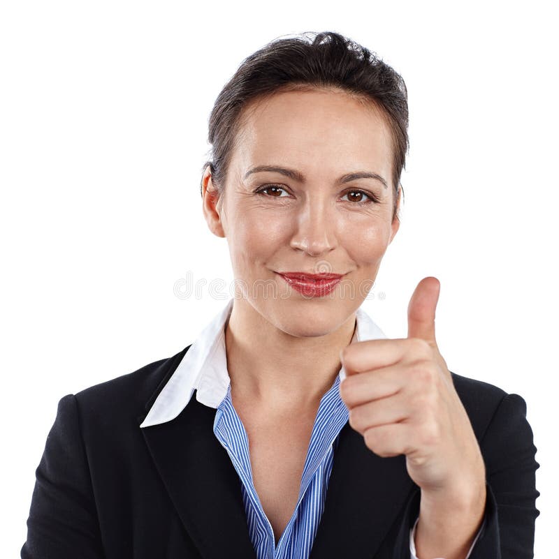 No Problem. Cropped Portrait of a Businesswoman Giving You Thumbs Up ... No Problem. Cropped Portrait of a Businesswoman Giving You Thumbs Up ...