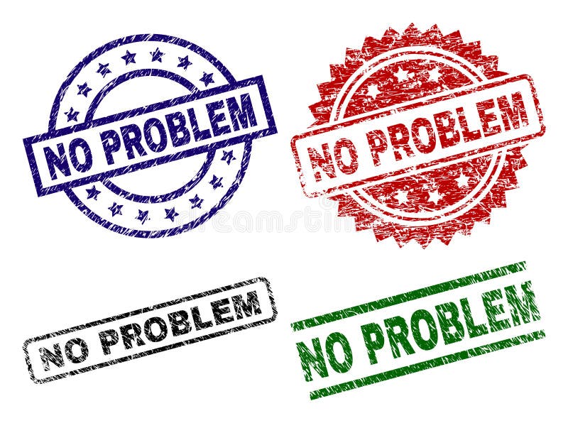 Scratched NO PROBLEM Framed Rounded Rectangle Stamp Stock Vector ...