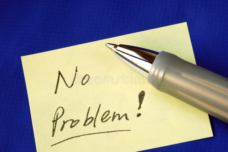 No Problem on a Yellow Sticker Stock Image - Image of abstract ...