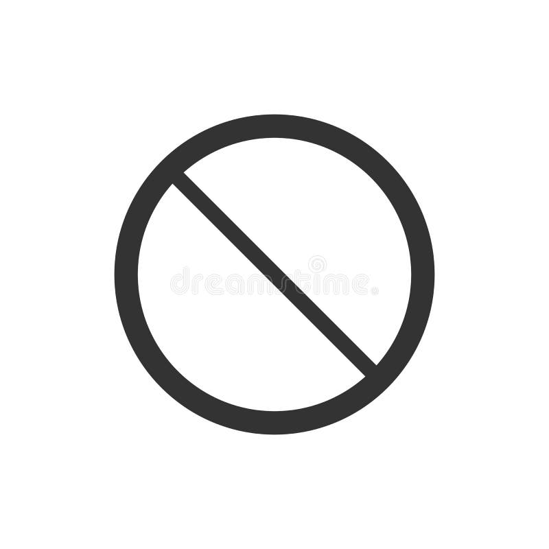 No, No Entry, No Sign, Sign Icon. Flat Vector Illustration. Red Circle ...