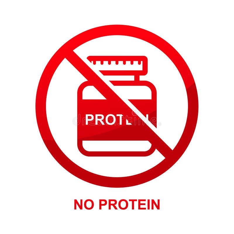 No Protein Sign Isolated on White Background Stock Vector ...
