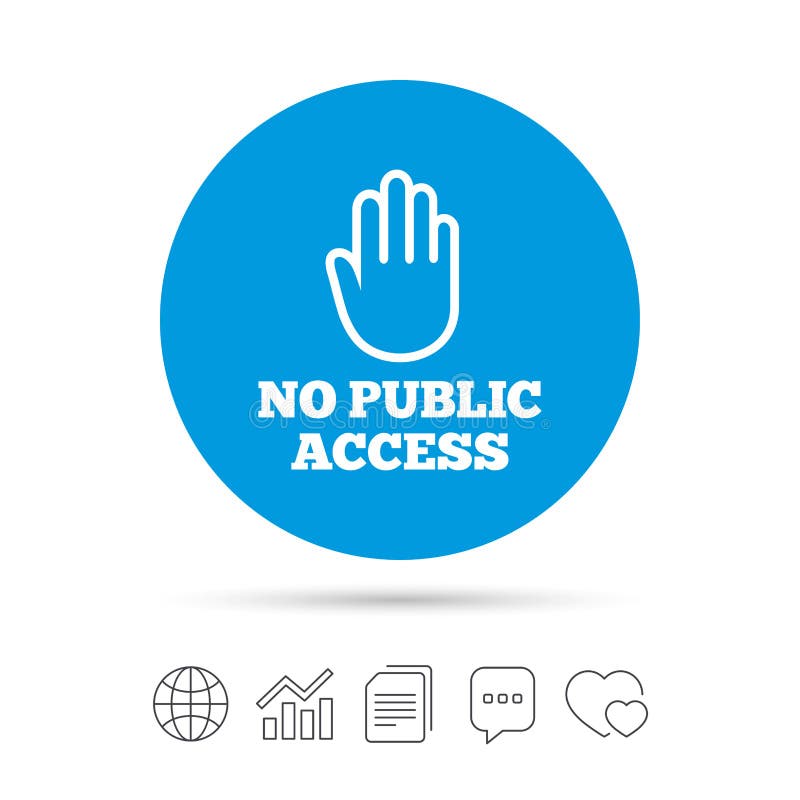 No Public Access Sign Icon. Caution Stop Symbol Stock Vector ...