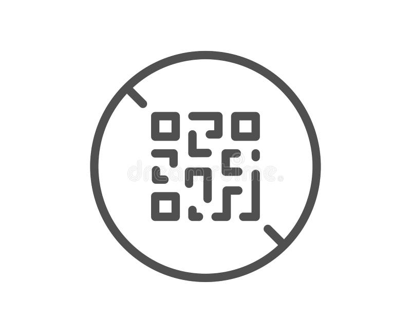 No QR Code Line Icon. Scan Barcode Sign. Vector Stock Illustration ... No QR Code Line Icon. Scan Barcode Sign. Vector Stock Illustration ...