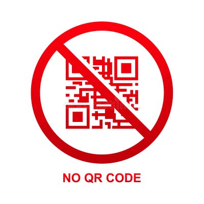 No QR Code Sign Isolated on White Background Stock Vector ...