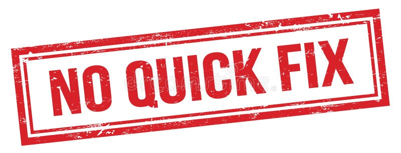 NO QUICK FIX Text On Red Grungy Vintage Stamp Stock Illustration ...