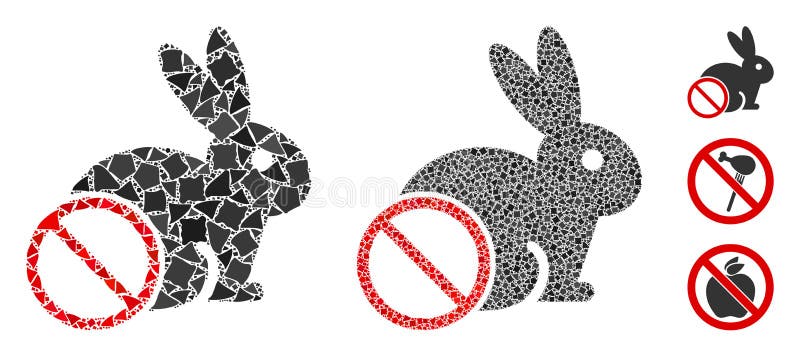 No Rabbit Meat Mosaic Icon of Round Dots Stock Vector - Illustration of ...