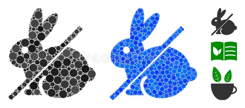 No Rabbit Mosaic Icon of Spheric Items Stock Vector - Illustration of ...