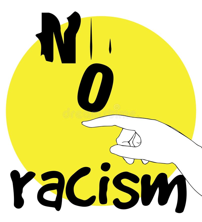 No Racism Concept Design stock vector. Illustration of integration ...