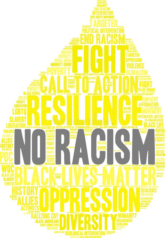 No Racism Word Cloud editorial stock photo. Illustration of lgbt ...