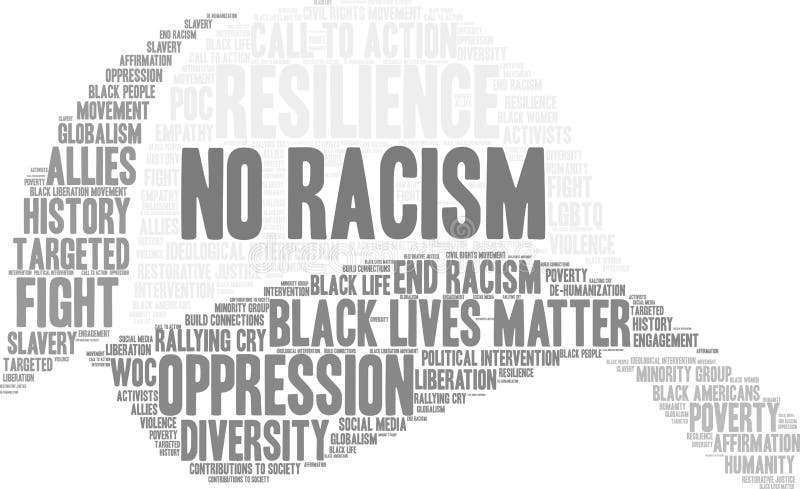 No Racism Word Cloud editorial image. Illustration of globalism - 108112595
