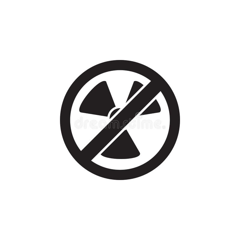 No Radiation icon stock vector. Illustration of outline - 103021033
