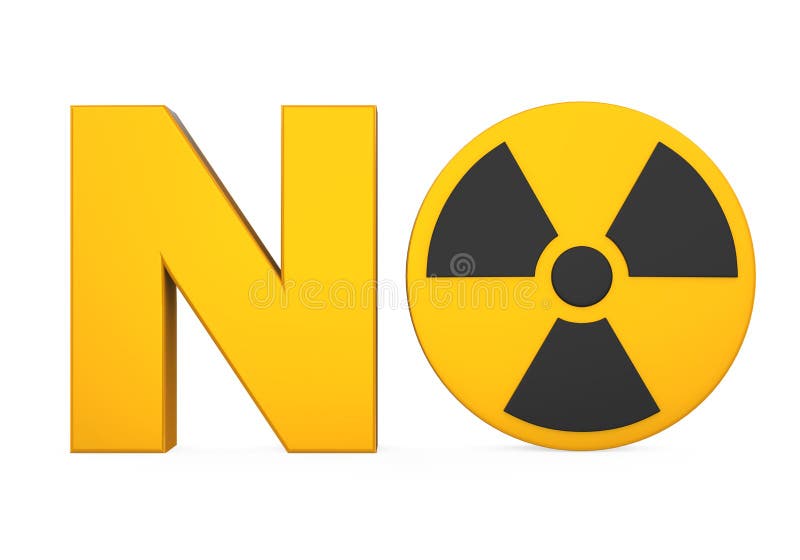 `NO` Radiation Sign Isolated Stock Illustration - Illustration of ...