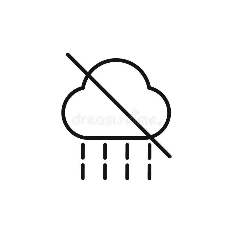 No Rain Logo Sign Vector Outline Stock Vector - Illustration of stop ...