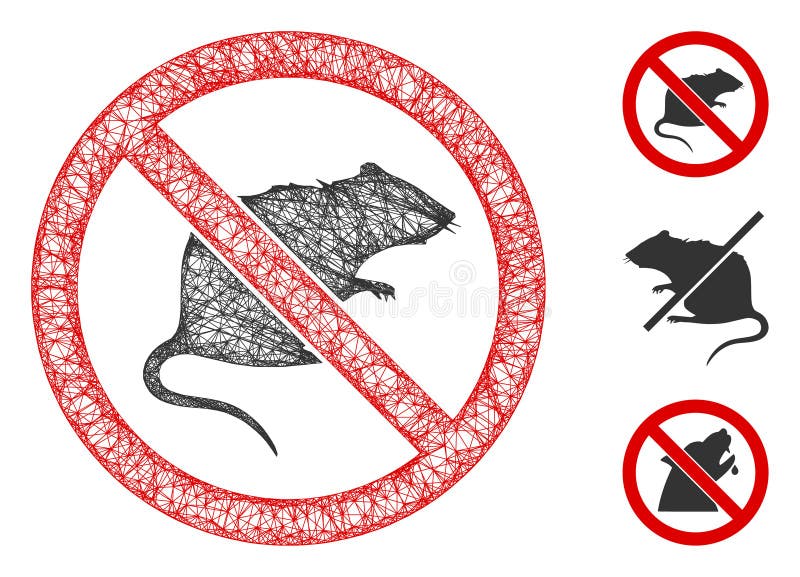 No Rats Polygonal Web Vector Mesh Illustration Stock Vector ...
