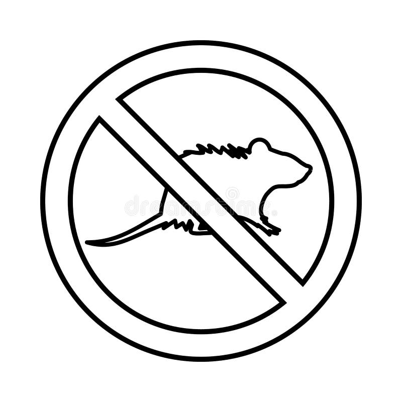 No Rats Sign Pattern Seamless Black Stock Vector - Illustration of pest ...