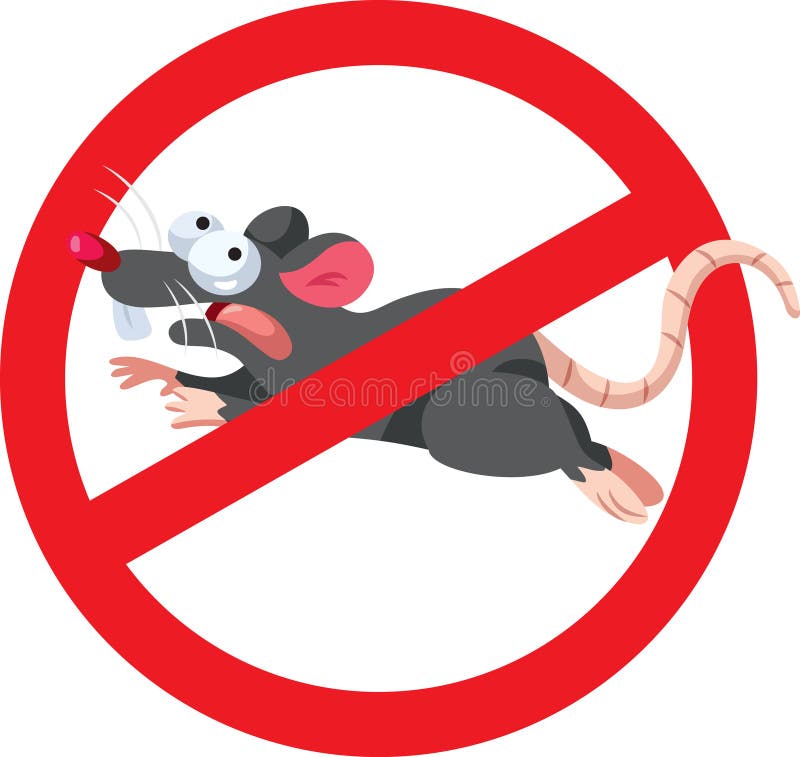 No Rats Warning Symbols Vector Cartoon Illustration Icon Stock Vector ...