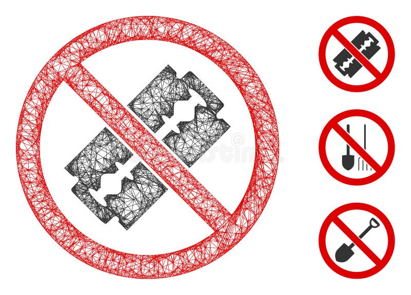 No Razor Blade Polygonal Web Vector Mesh Illustration Stock Photo ... No Razor Blade Polygonal Web Vector Mesh Illustration Stock Photo ...