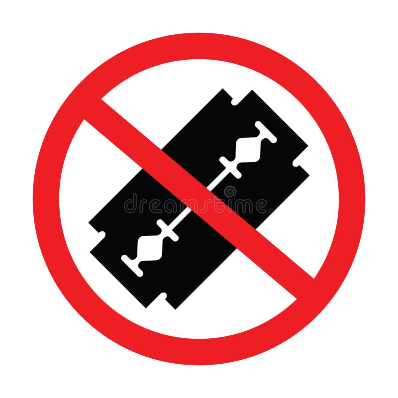 No razor blade sign stock illustration. Illustration of blade - 264438289