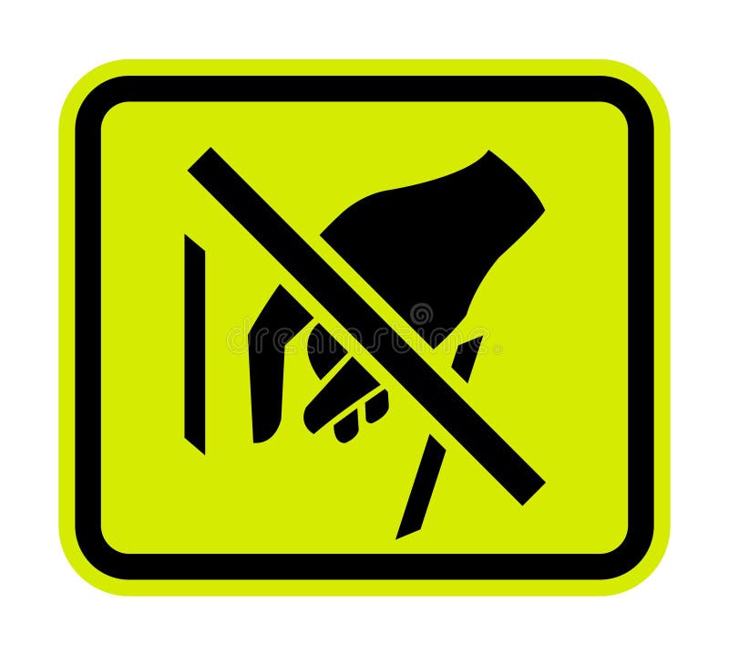 Warning No Reaching in Symbol Sign, Vector Illustration, Isolate on ...