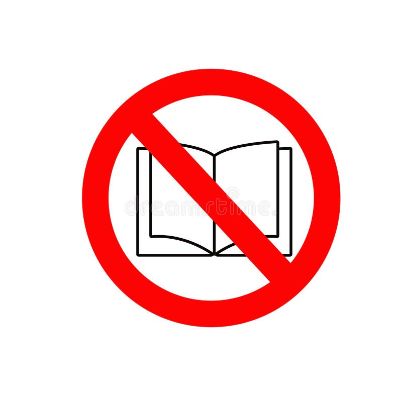 No Read a Book Sign,Vector Illustration, Isolate on White Background ...
