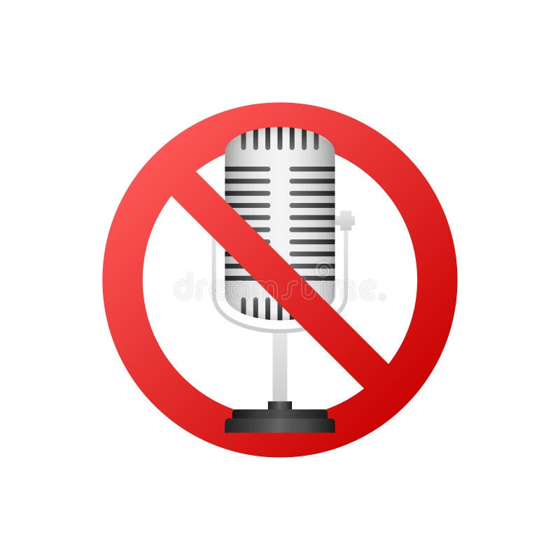 No Microphone Sign Stock Illustrations – 1,177 No Microphone Sign Stock ...