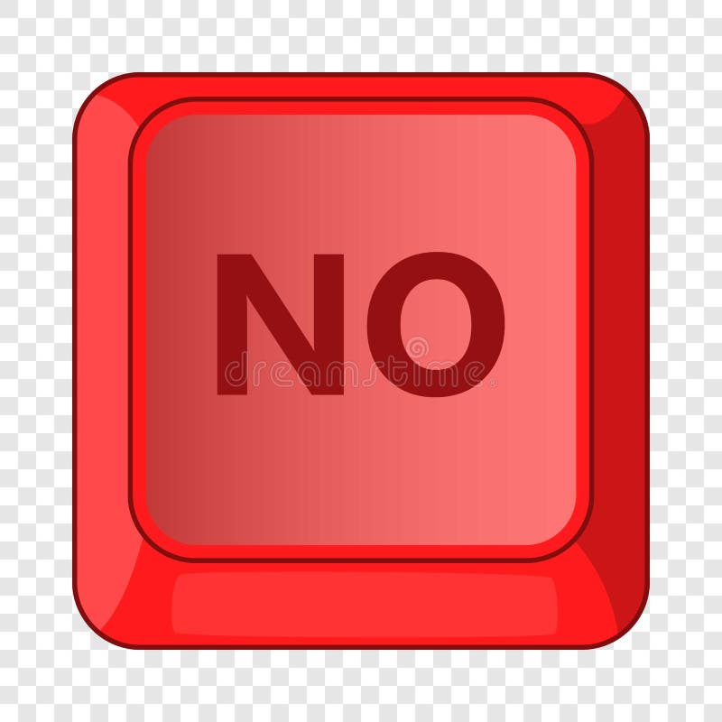 No Red Button Icon, Cartoon Style Stock Vector - Illustration of icon ...