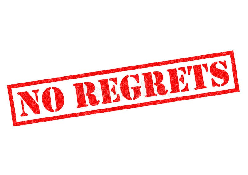 NO REGRETS Rubber Stamp stock illustration. Illustration of regret ...