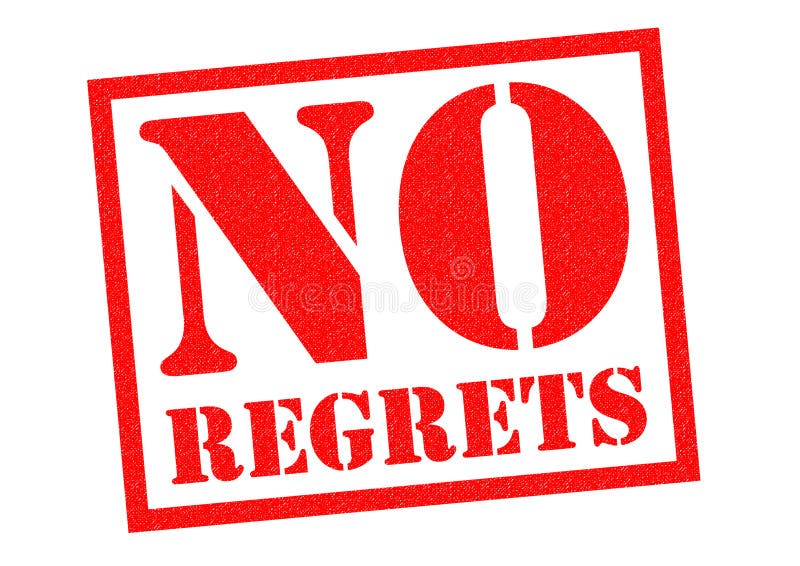 No Regrets stock illustration. Illustration of handwriting - 168764215