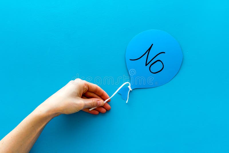 No Rejection - Decision Concept. Word No on Paper Banner, Top View ...