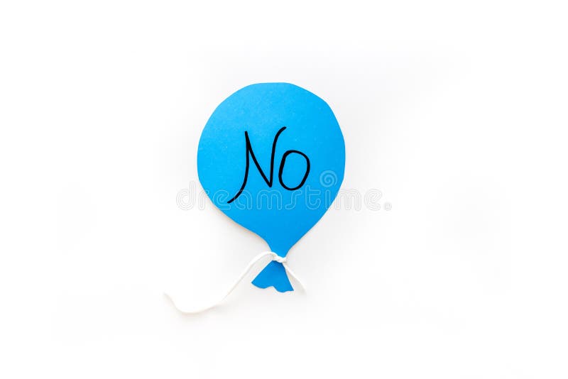 No Rejection - Decision Concept. Word No on Paper Banner, Top View ...