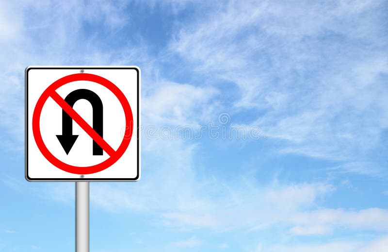 No return back road sign stock illustration. Illustration of arrow ...