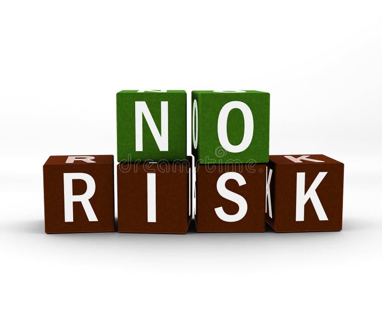 No risk cube stock illustration. Illustration of reading - 10671517