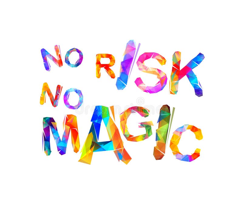No Risk Magic Hand Drawn Vector Illustration in Cartoon Doodle Style ...