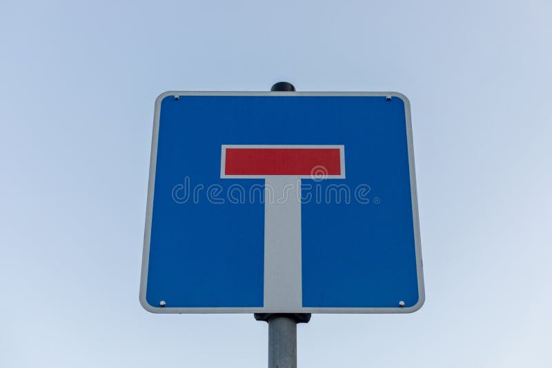 No through Road Information Sign Dead End Stock Photo - Image of design ...