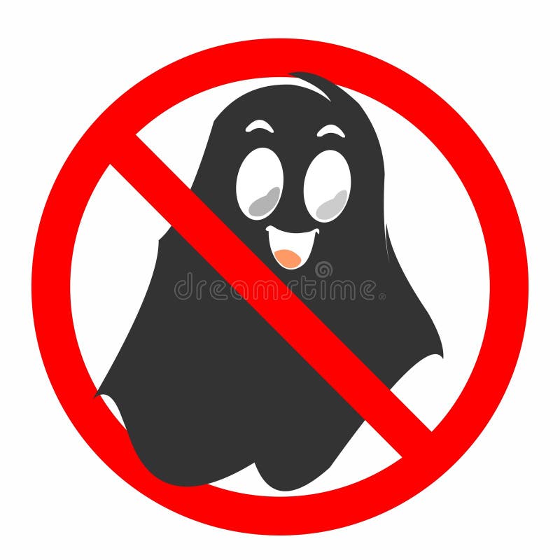 No Roaming Ghost Sign Vector Stock Vector - Illustration of logo ...