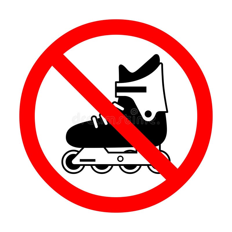 Prohibited Rollerskate Stock Illustrations – 47 Prohibited Rollerskate ...