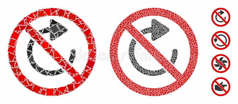 No Rotation Composition Icon of Inequal Pieces Stock Vector ...