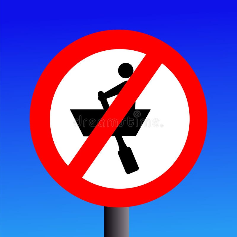 No rowing boats sign stock vector. Illustration of rowing - 5365456