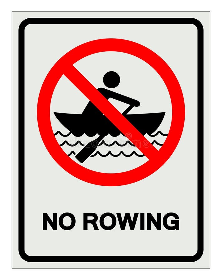 No Rowing Symbol Sign, Vector Illustration, Isolate on White Background ...