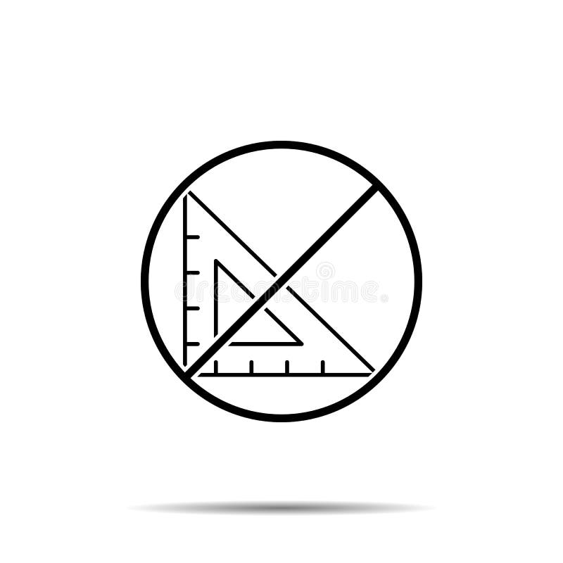 No Ruler, Triangle Icon. Simple Thin Line, Outline Vector of ...