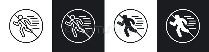No running sign stock vector. Illustration of design - 341313469