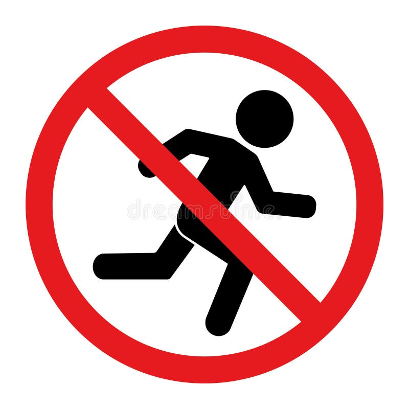 No Running Symbol Vector Illustration. Stock Illustration ...
