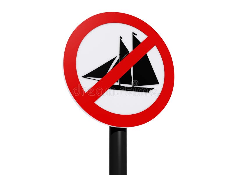 No sailing sign stock illustration. Illustration of yacht - 28222497