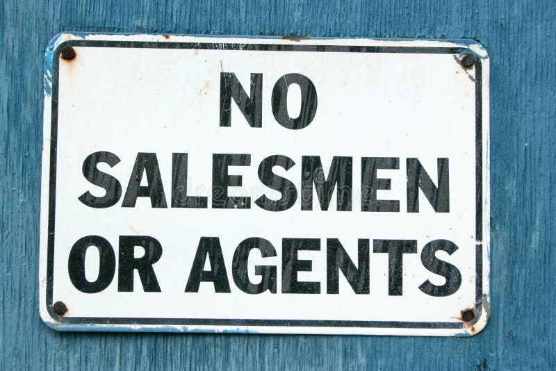 No Salesmen 3 stock image. Image of salemen, paint, trade - 612707