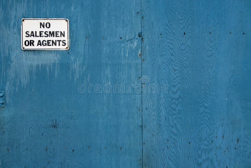 No Salesmen 3 stock image. Image of salemen, paint, trade - 612707