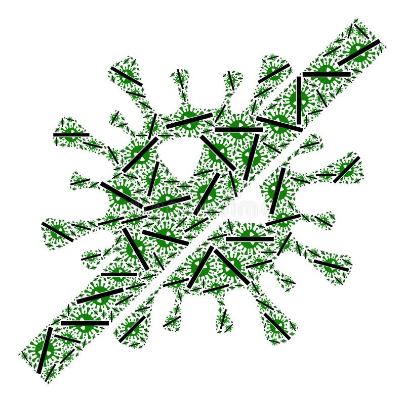 No SARS Virus Recursion Mosaic of No SARS Virus Items Stock Vector ...